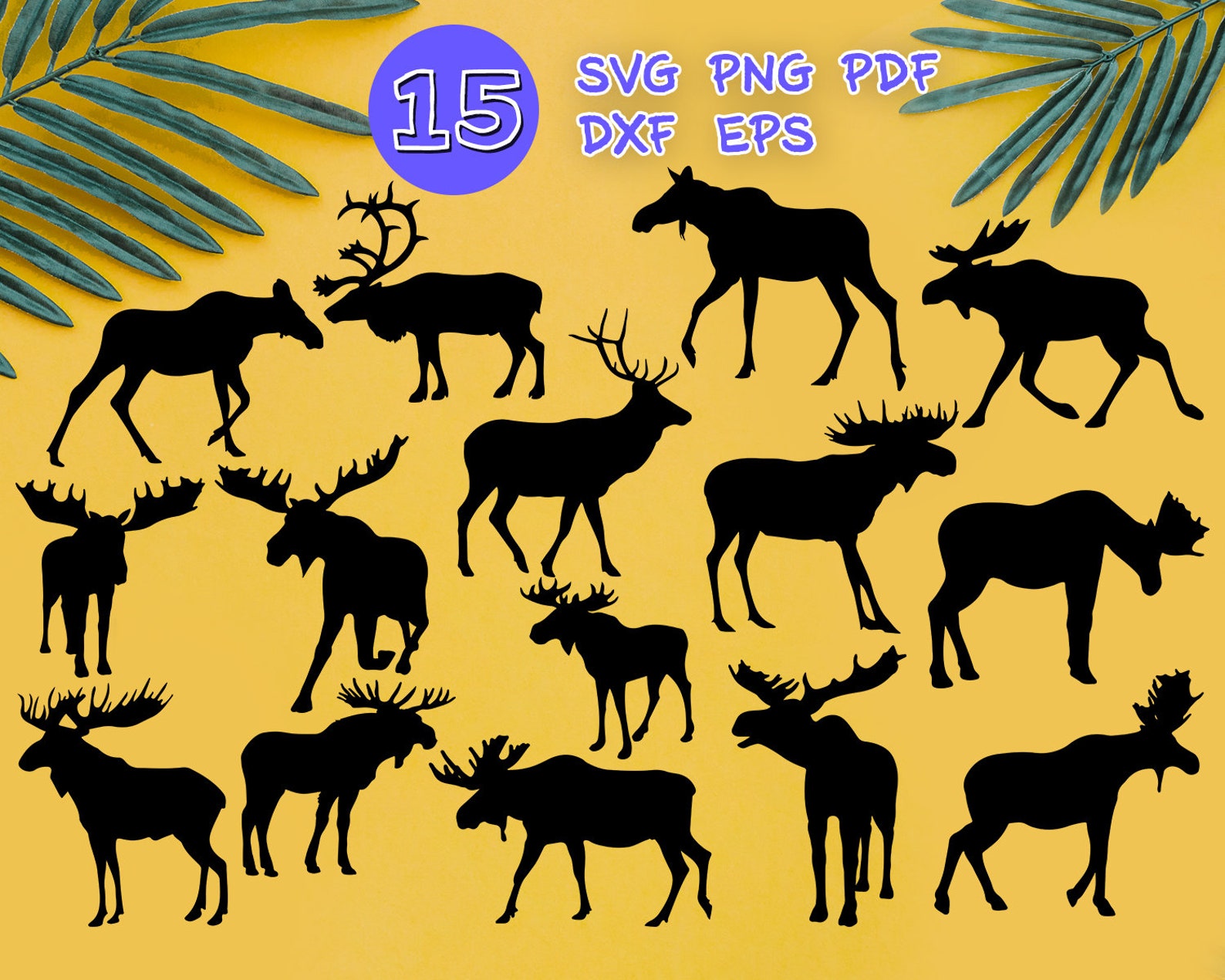 MOOSE SVG Moose Clipart Moose Silhouette Moose Moose Cut - Etsy