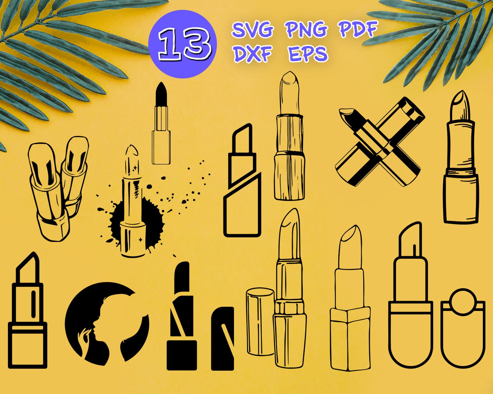 LIPSTICK SVG Make up Svg Beauty Svg Lipstick Cut File | Etsy