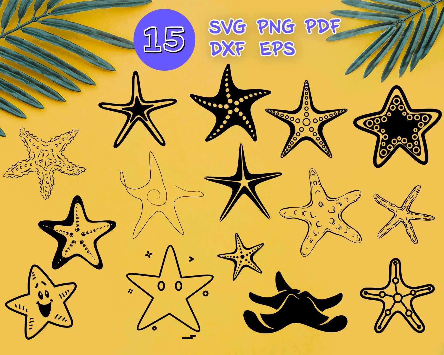 STARFISH SVG starfish clipart starfish monogram nautical | Etsy