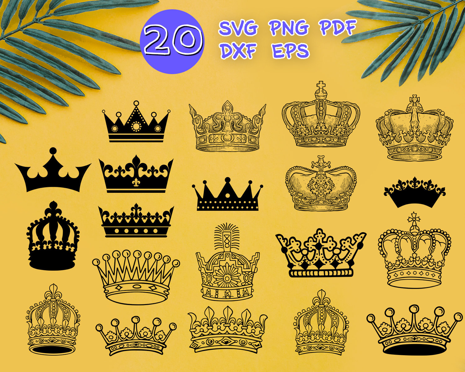 ROYAL CROWN SVG corona de princesa svg svg real silueta de - Etsy México