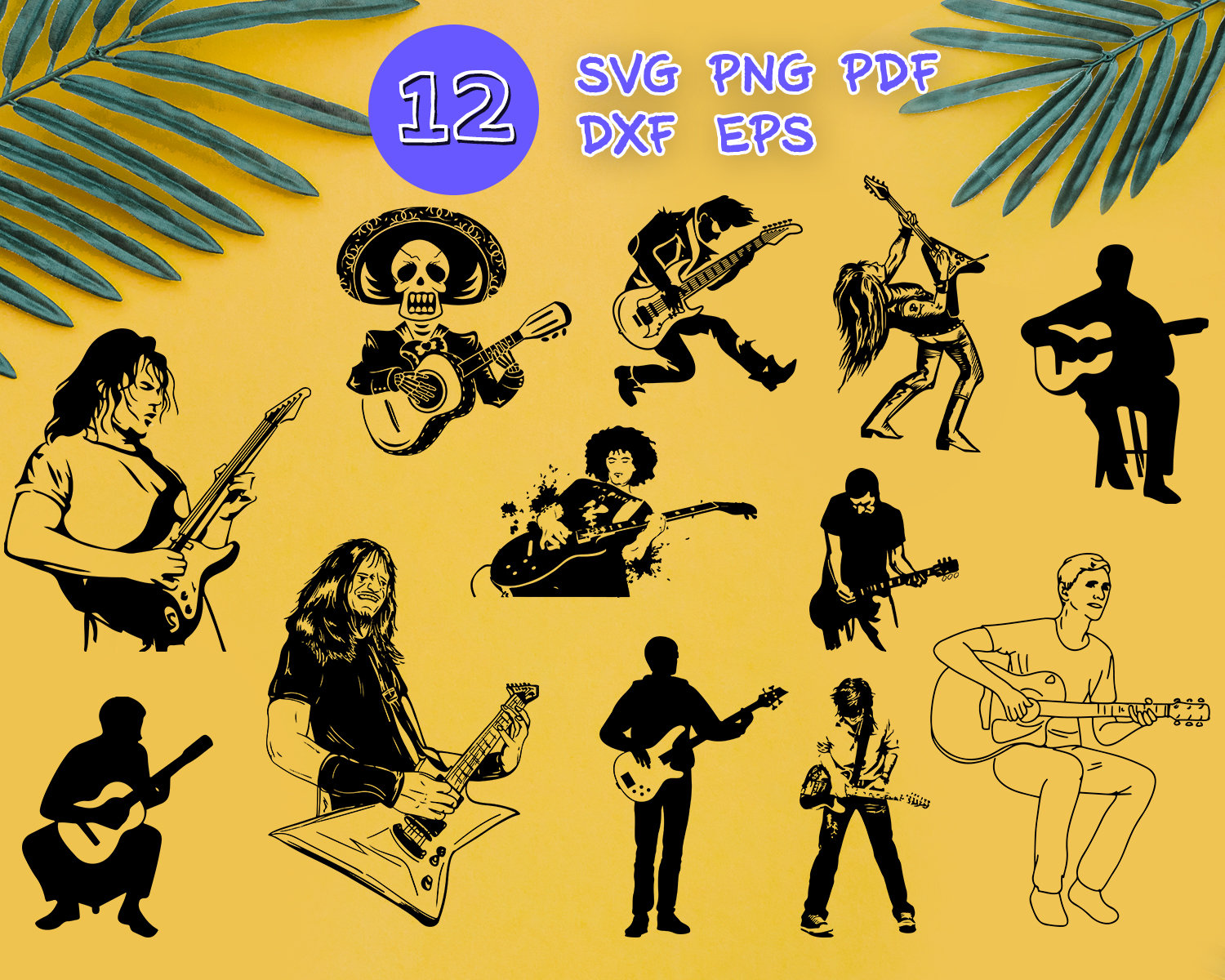 GUITAR PLAYER SVG Electric Guitar Svg Guitar Svg Guitar - Etsy