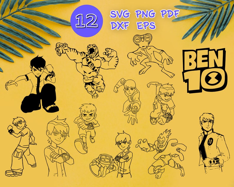 BEN10 SVG Ben 10 Clipart Ben 10 Silhouette Ben 10 Stencil - Etsy
