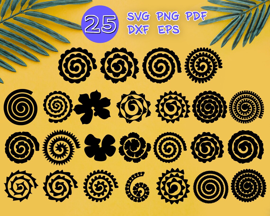 ROLLED FLOWER SVG Flower Svg Flowers Svg Rolled Flower Svg - Etsy