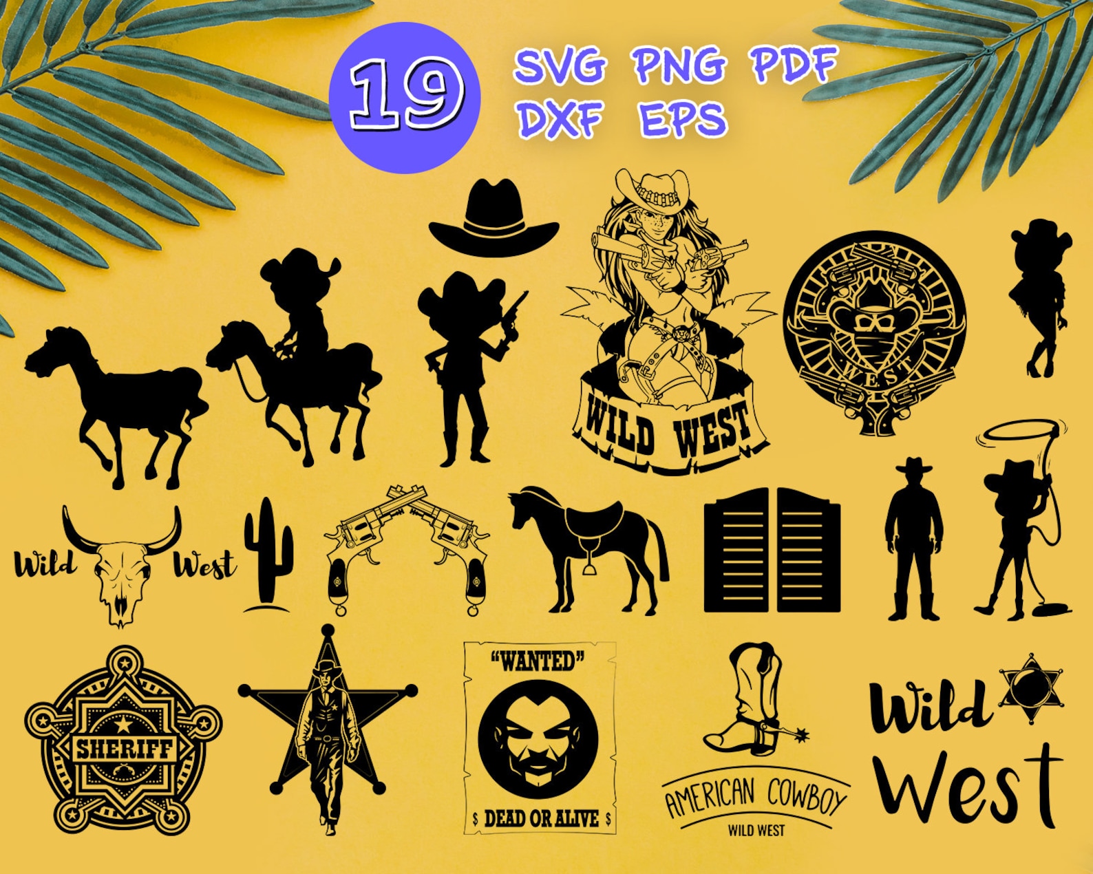 WILD WEST SVG Horseshoe Svg Cowboy Monogram Svg Cowgirl - Etsy