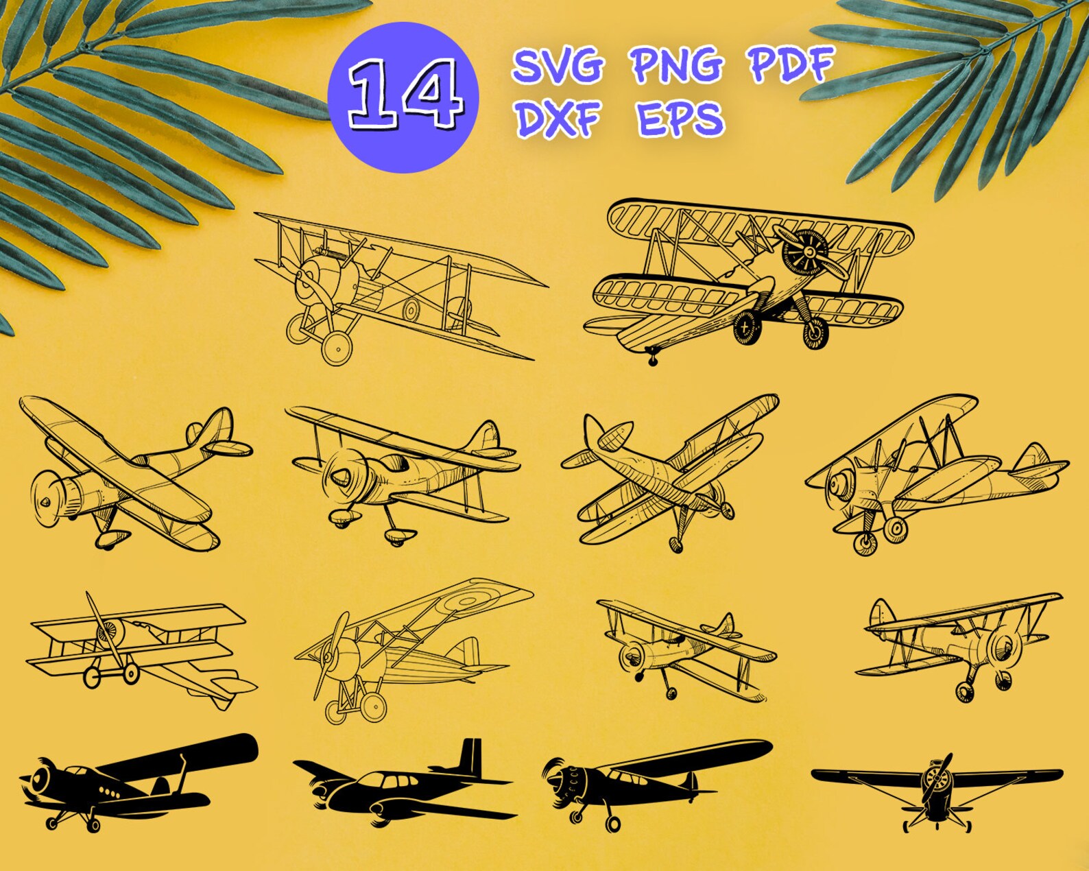VINTAGE PLANE SVG Biplane Svg Airplane Svg Plane Svg Plane | Etsy