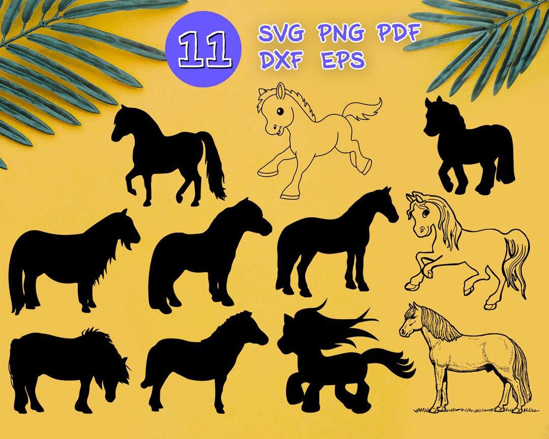 PONY SVG, Pony Clipart, Pony Silhouette, Pony Vector, Little Pony Dxf ...