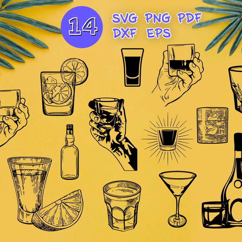 Shot Glass Svg - Etsy