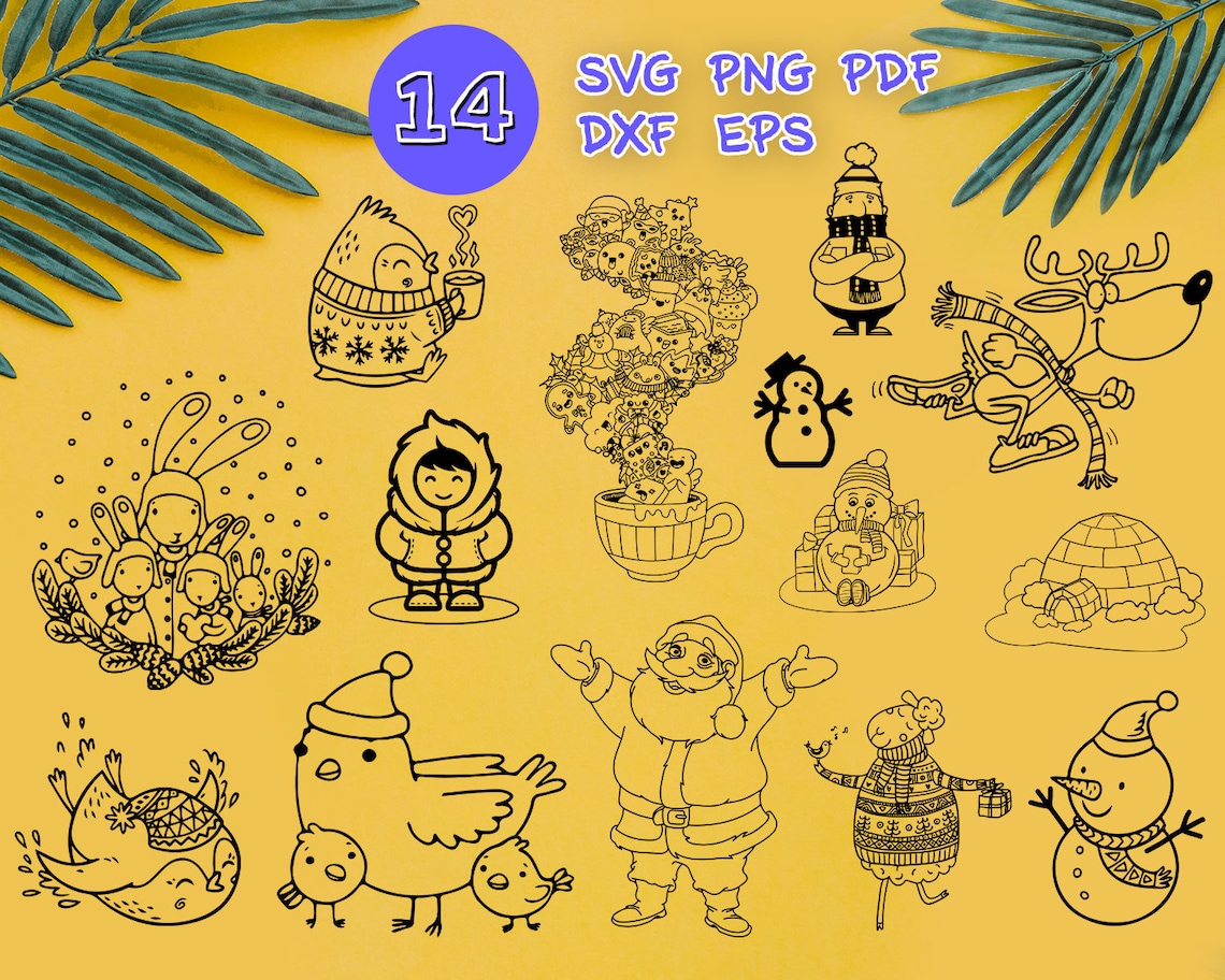 WINTER SVG Snowflake Svg Snow Svg Holiday Svg Merry - Etsy