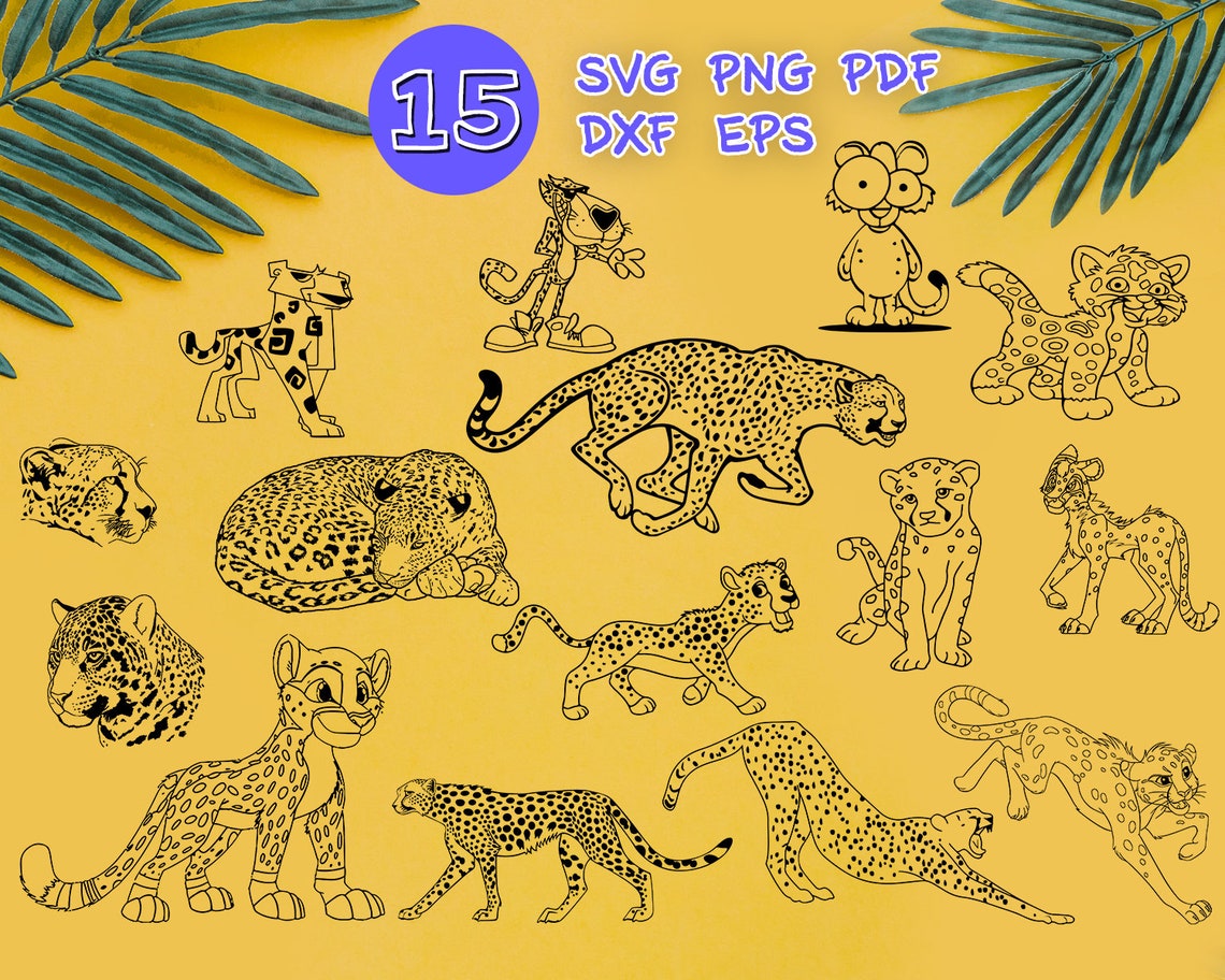 CHEETAH SVG Cheetah Clipart Cheetah Print Svg Animal Print | Etsy