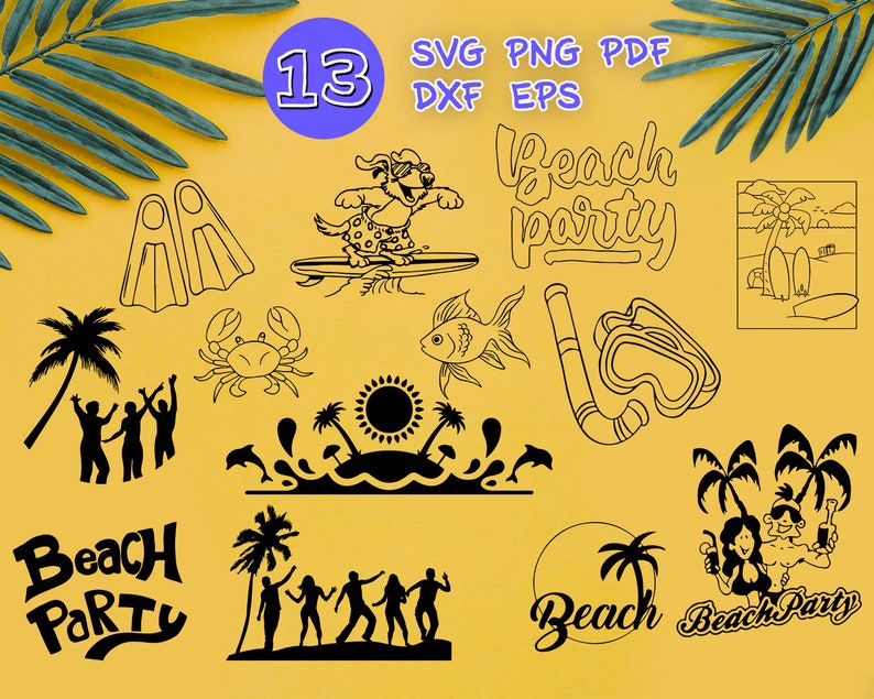 BEACH PARTY SVG Vacation Svg Beach Life Svg Party Svg | Etsy
