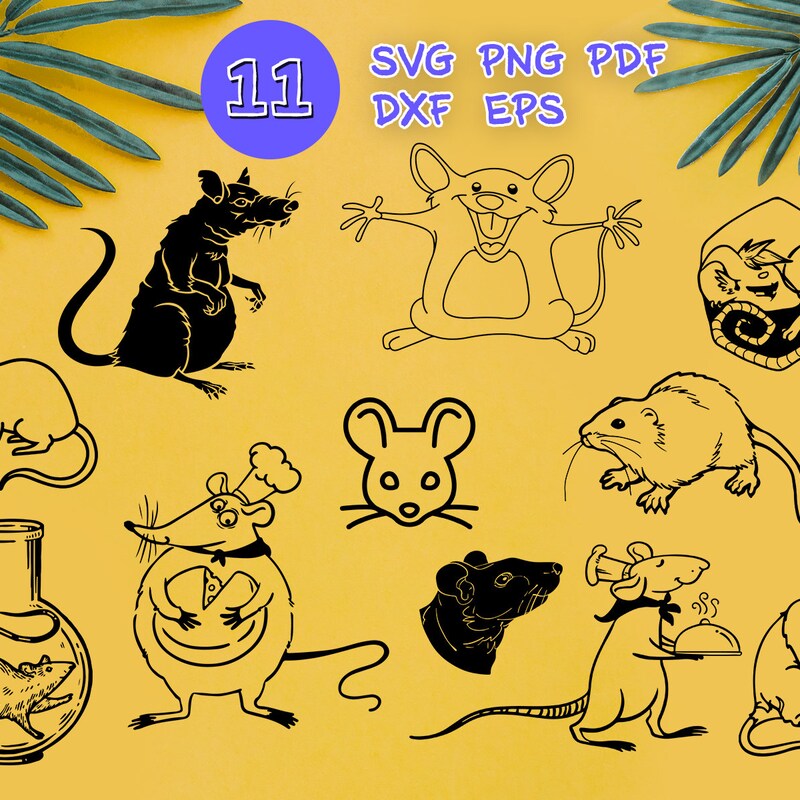 Mouse Rat Svg - Etsy