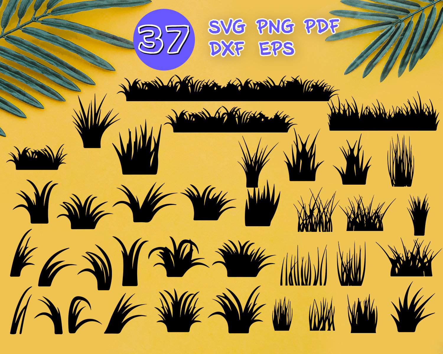 GRASS SVG grass clipart grass silhouette grass cricut | Etsy