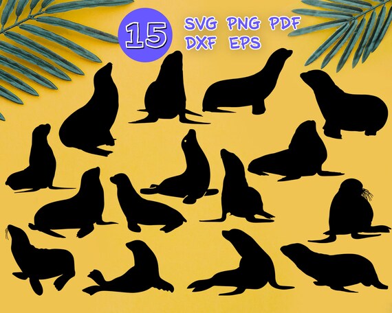 PINNIPED SVG Pinniped Monogram Pinniped Cut Files Pinniped | Etsy
