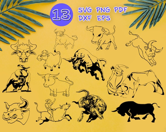 BULL SVG Bull Clipart Bull Head Svg Rodeo Svg Farm Animal | Etsy