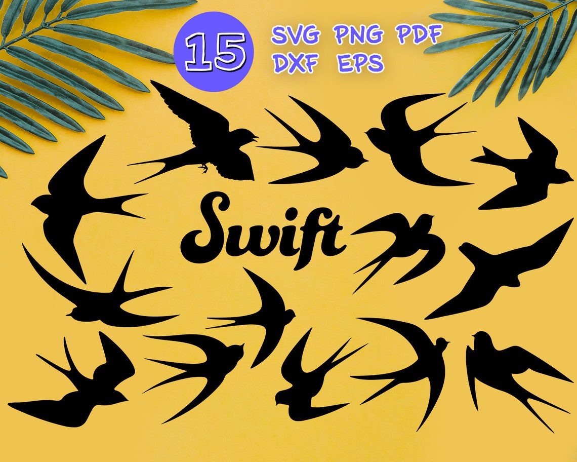 SWIFT SVG Swift Bird Swift Bird Swallow Bird Bird - Etsy