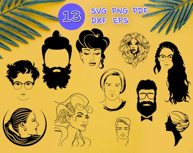 Woman's Face Svg, Woman Svg File, Girl SVG Instantly Loading Woman ...