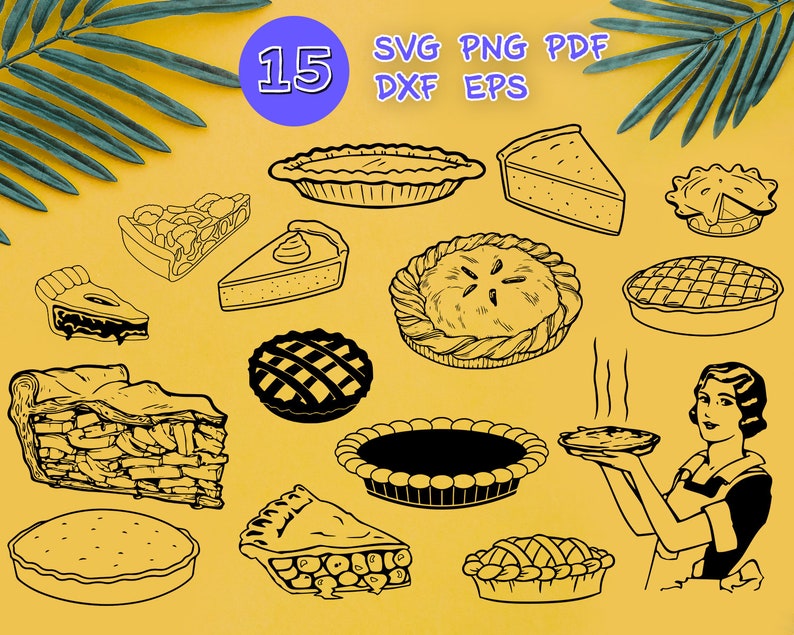 PIE SVG Thanksgiving Svg Pie Clipart Apple Pie Svg | Etsy