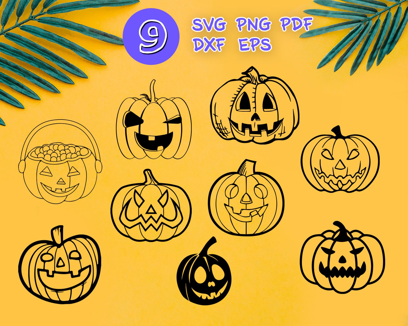 HALLOWEEN PUMPKIN SVG, Pumpkin Svg, Pumpkin Face Svg, Halloween Cut ...