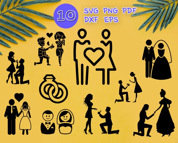 ENGAGED COUPLE SVG Engagement Svg Wedding Svg Love Svg - Etsy