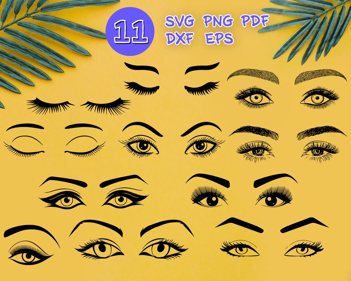 EYELASHES SVG Makeup Svg Eyelashes Cricut Eyes Svg - Etsy