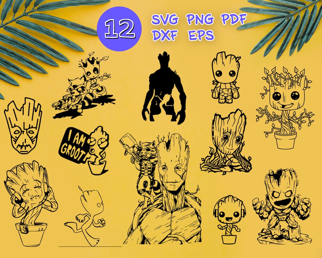 GROOT SVG, Baby Groot Svg, I Am Groot Svg, Guardians Galaxy Svg, Groot ...