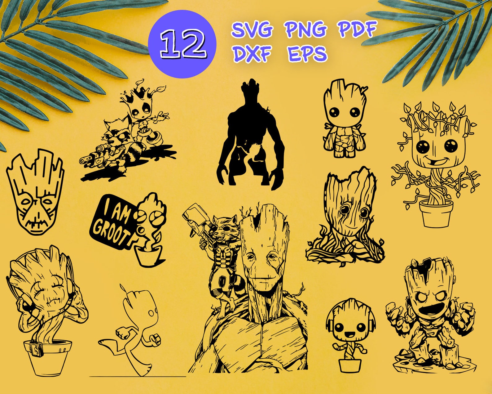 GROOT SVG bebé groot svg soy groot svg guardianes galaxy | Etsy