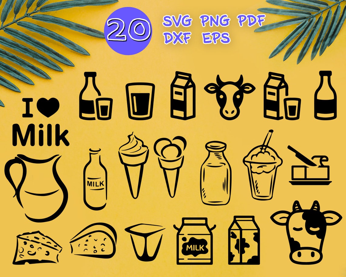 DAIRY SVG Dairy Cow Svg I Love Milk Svg Farmhouse Svg Farm - Etsy