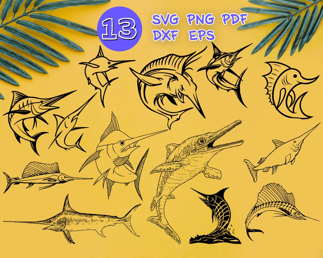 SWORDFISH SVG, Swordfish,swordfish Clipart,swordfish Monogram,swordfish ...