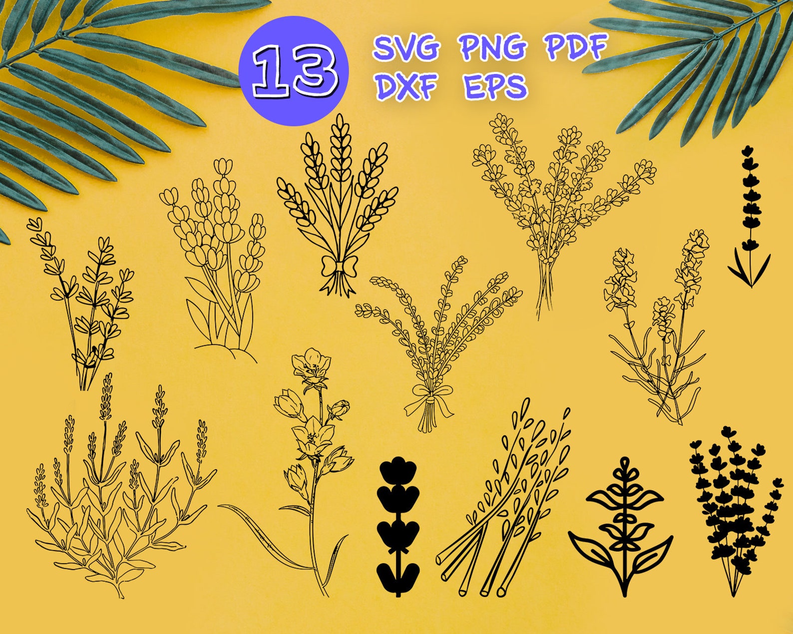 LAVENDER SVG, Lavender, Flower Svg, Lavender Flowers, Lavender Clipart ...