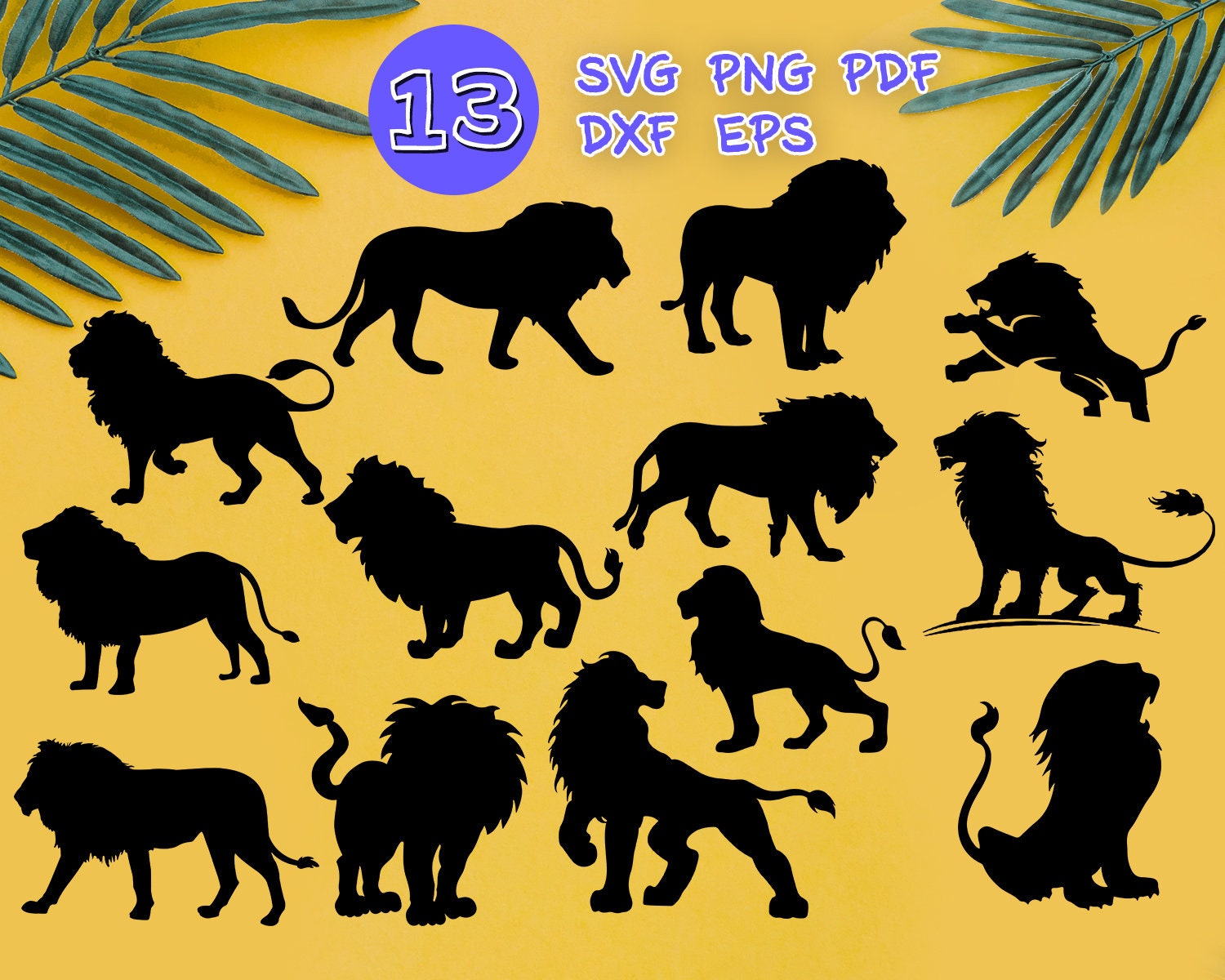 LION SVG Lion Cut File Lion Silhouette Lion Head Svg | Etsy
