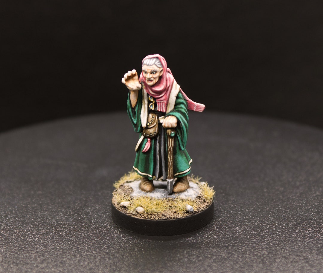 Hand-painted Old Woman NPC Miniature for D&D and Other Tabletop Role ...