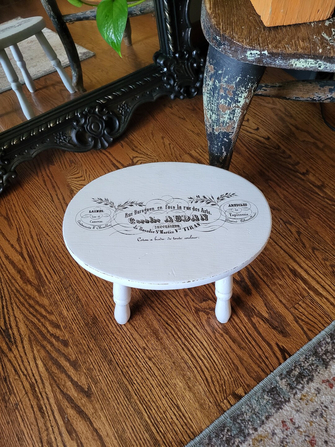 Vintage Step Stool French Style Upcycle - Etsy