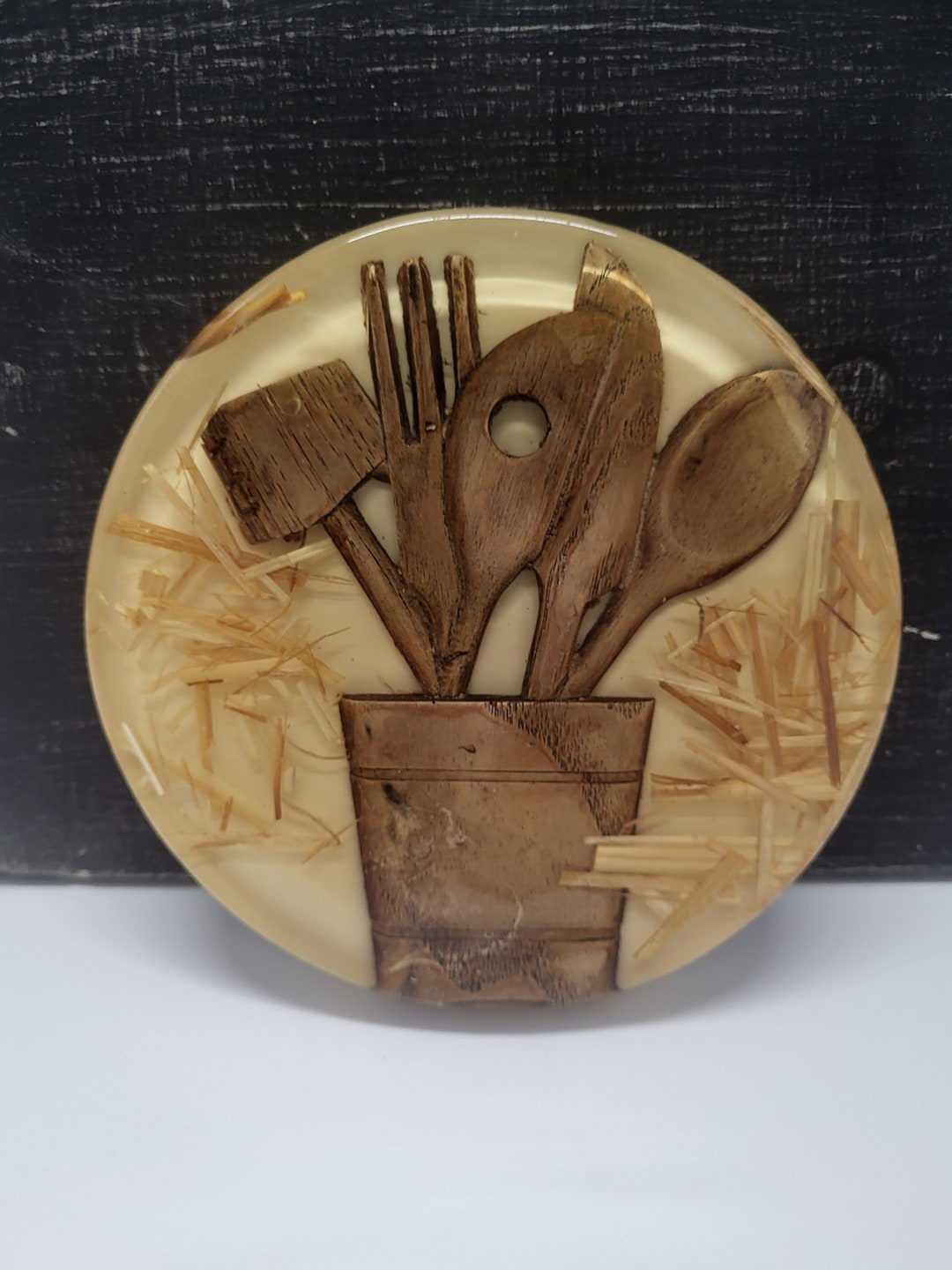 Vintage Lucite Wood Colorflo California Trivet - Etsy