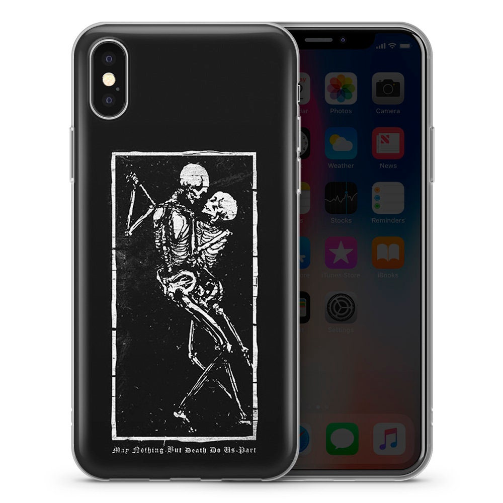 Trippy Skeleton Phone Case Spooky Skellington Phone Cover - Etsy