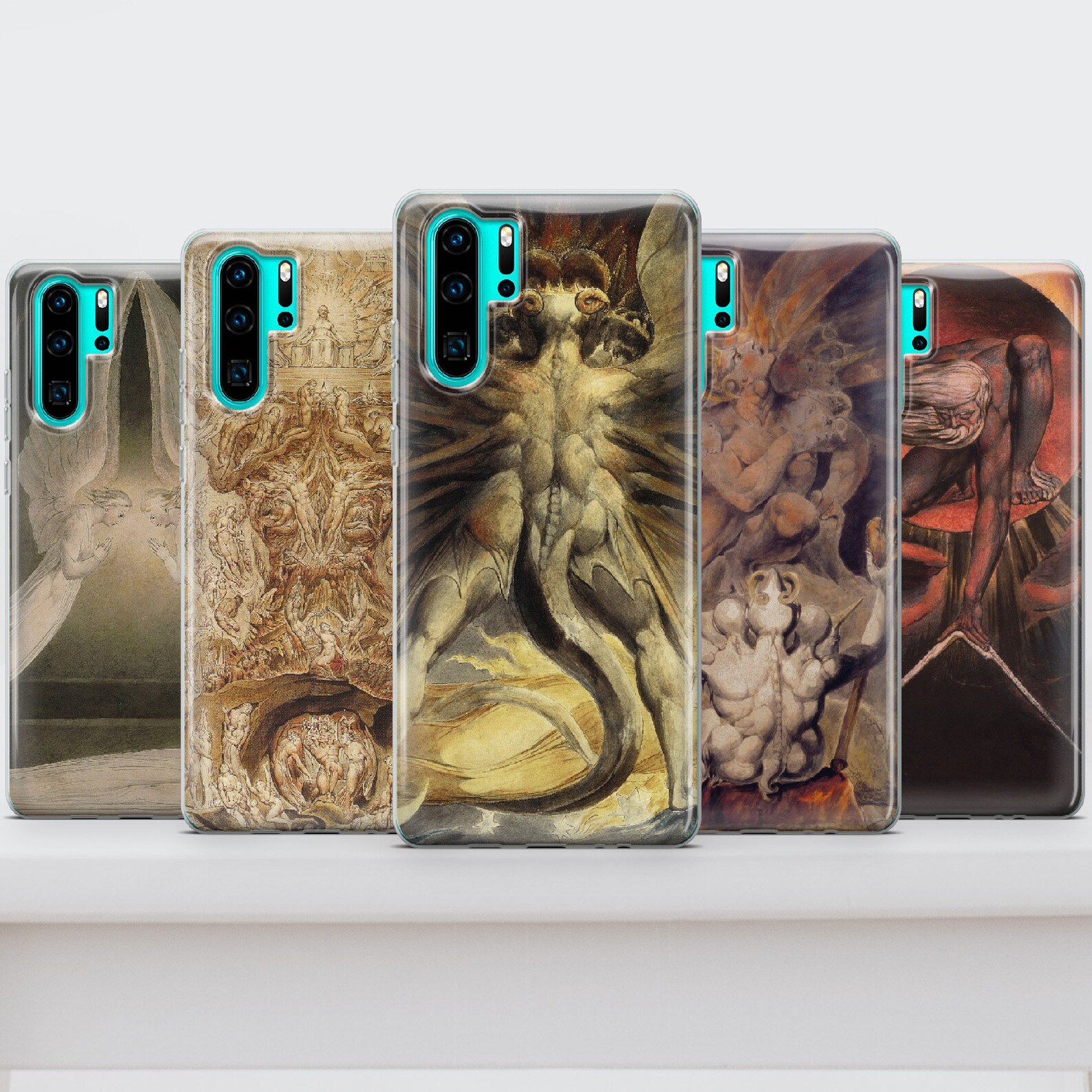 William Blake Art Famous Art Phone Case Red Dragon Phone - Etsy