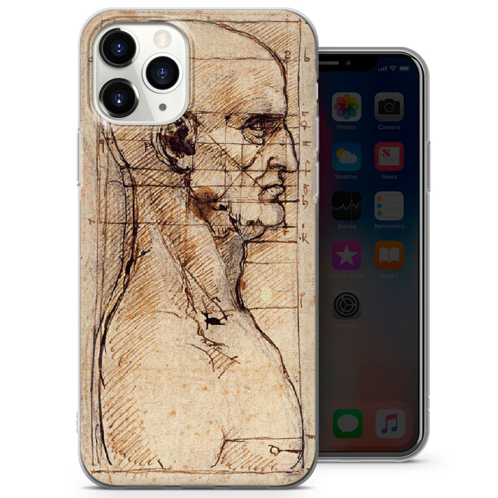 Leonardo Da Vinci Phone Case Anatomical Studies Phone Case - Etsy