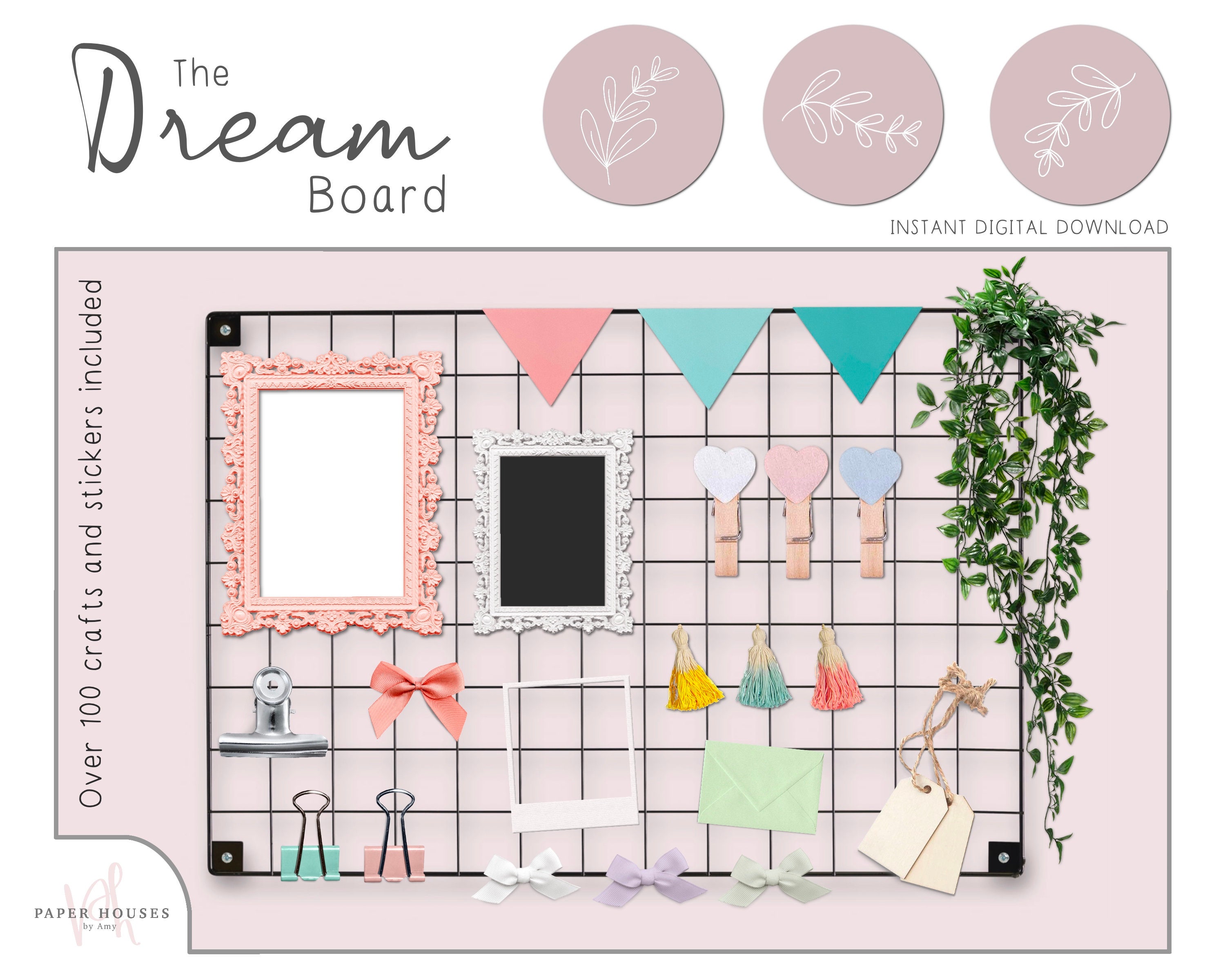 DREAM BOARD Digital Vision Board / Mood Board / Goal | Etsy