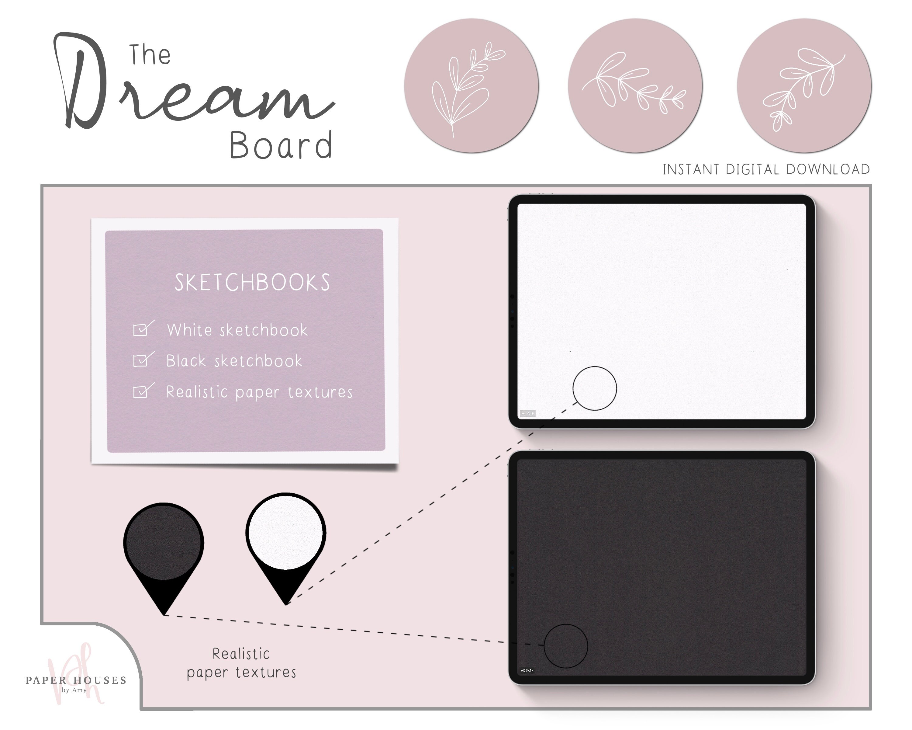 DREAM BOARD Digital Vision Board / Mood Board / Goal | Etsy