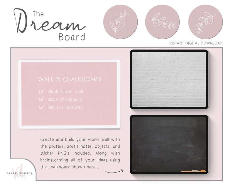 DREAM BOARD Digital Vision Board / Mood Board / Goal | Etsy