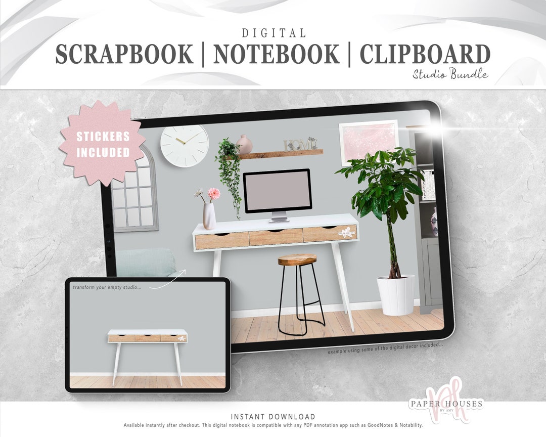DIGITAL SCRAPBOOK & NOTEBOOK - Studio Bundle | Journal / iPad Planner ...