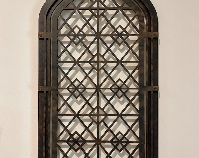 Cathedral Style faux Wrought Iron Wall Panels, Church Window Decor ...