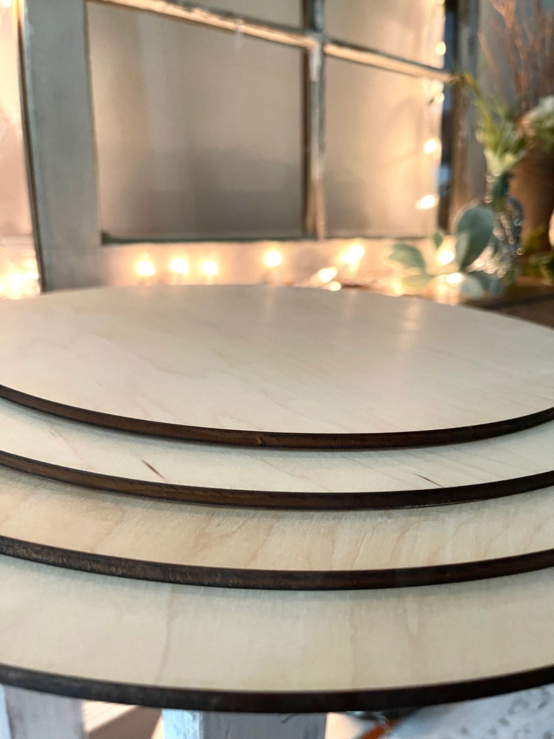 Unfinished Laser Cut Wood Rounds 1/4 Purebond Maple | Etsy