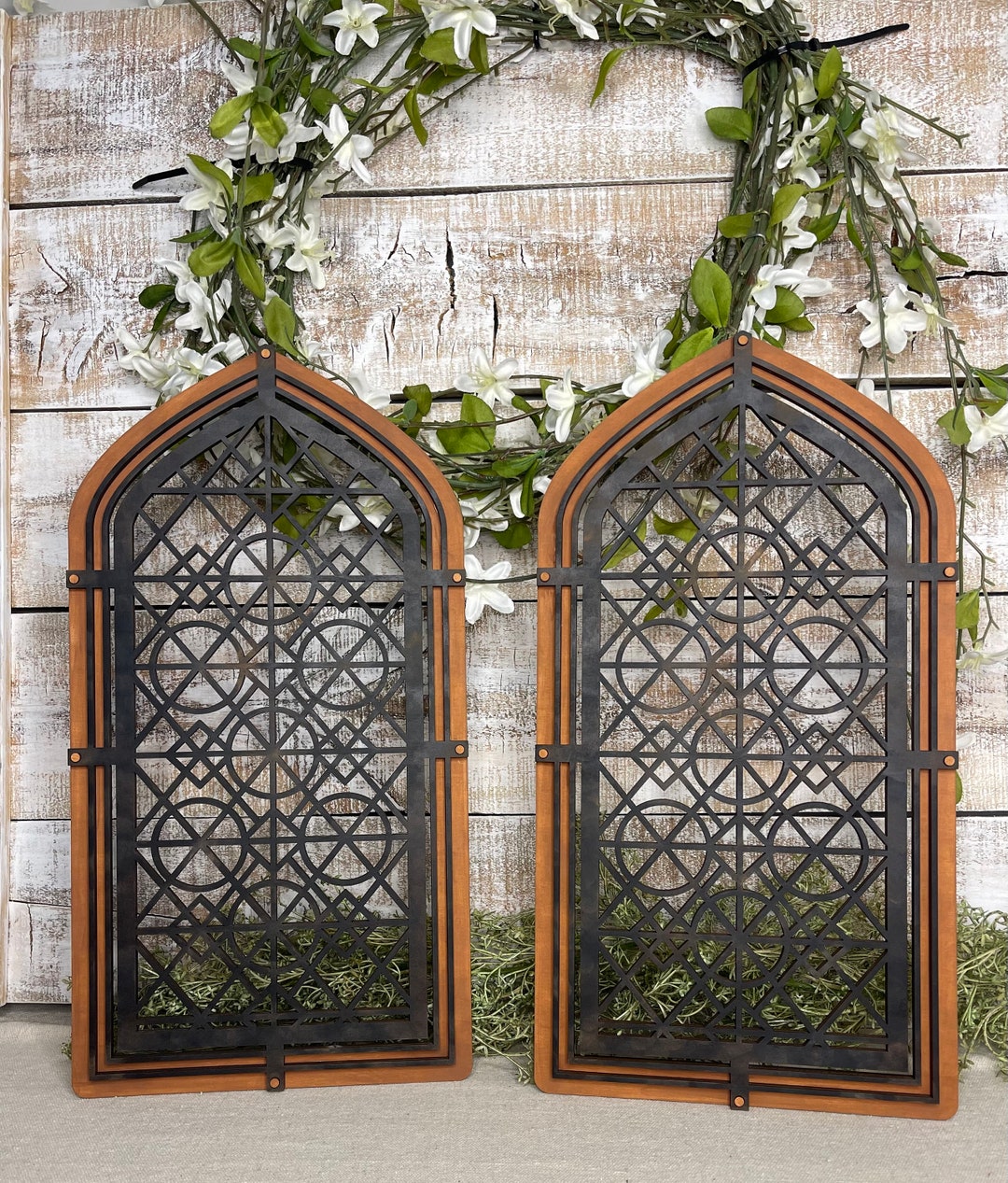 Cathedral Style "faux Wrought Iron" Look Wall Panels, Wall Panels, Home ...