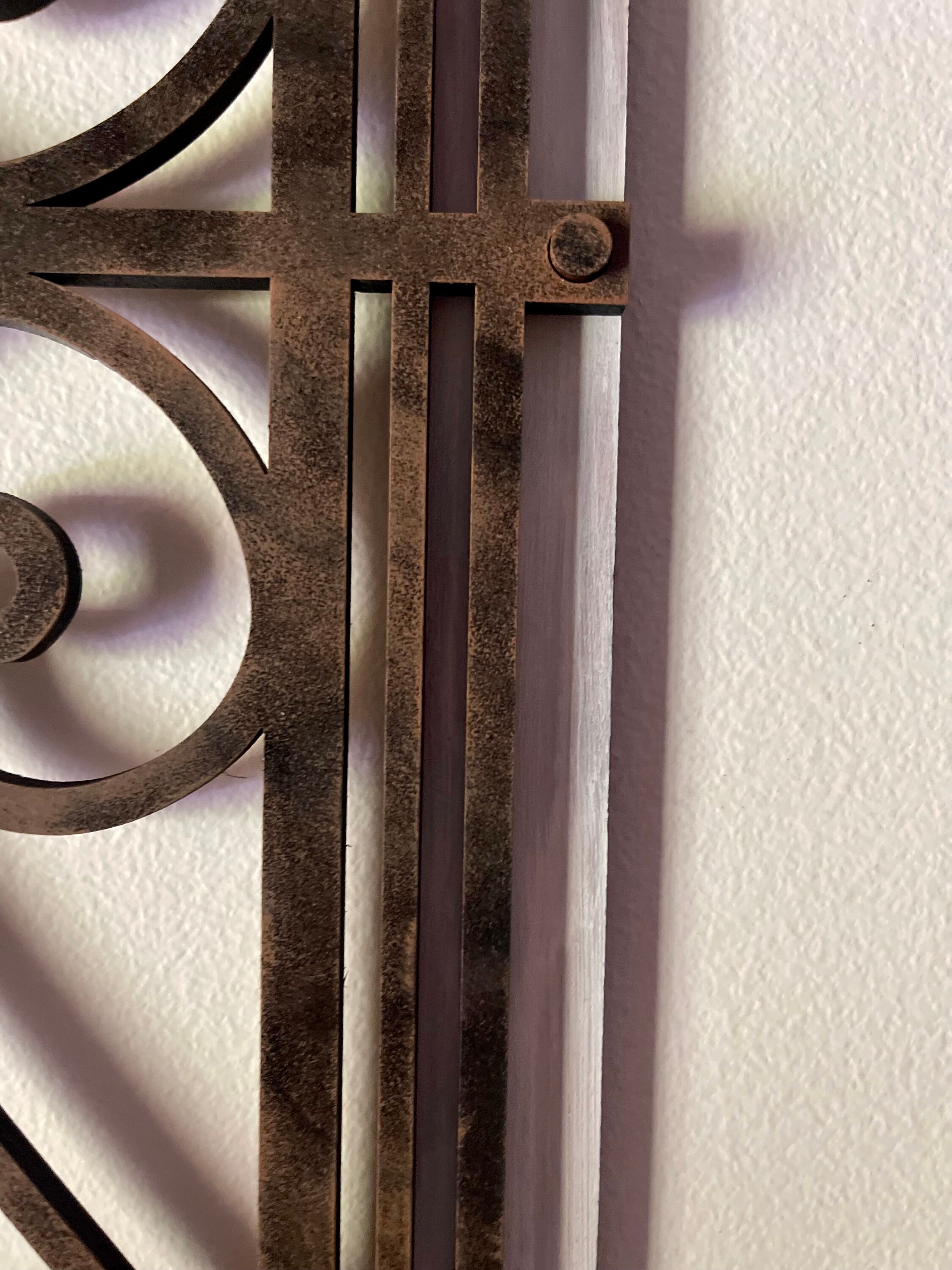 Faux Wrought Iron Wall Panel, Shutter, Laser Cut, Farmhouse Decor ...