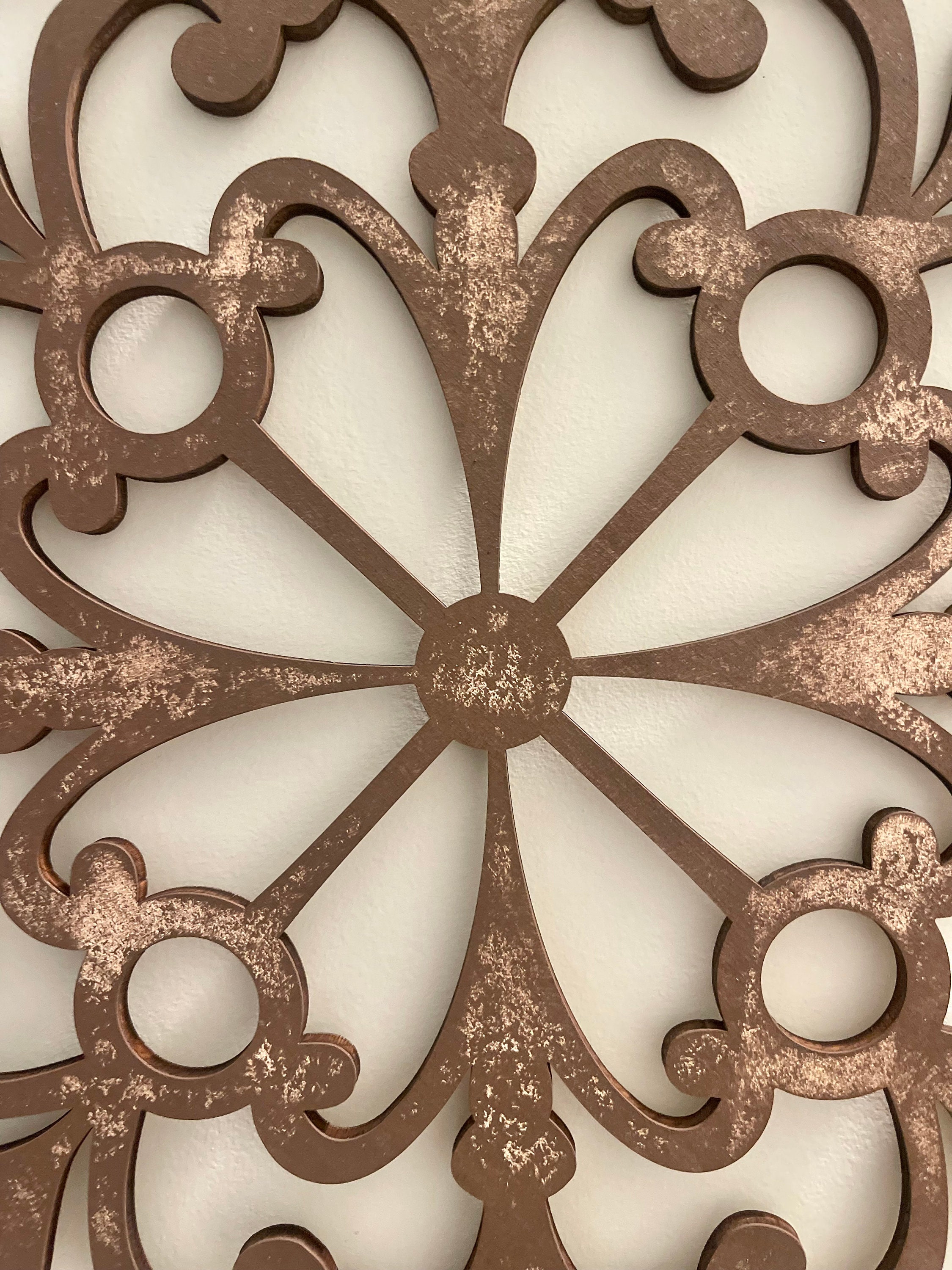 Ornate Round Floral Wall Panel, Rustic, Farmhouse Decor, Round, Laser ...