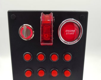 PC USB Button Box 24 Functions Back Lit Red Sim Racing With - Etsy