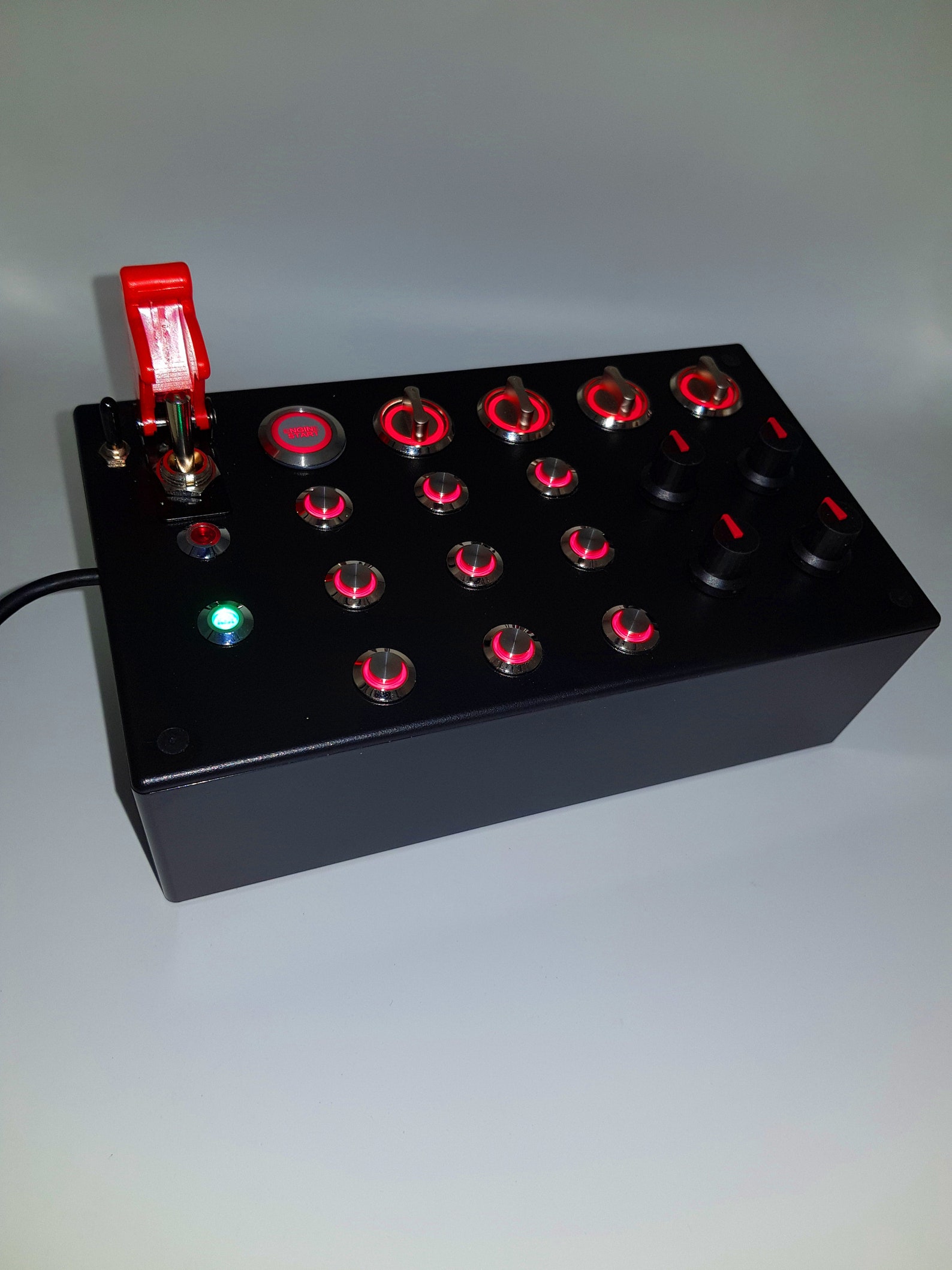 PC USB 31 Functions Button Box for Simracing All Backlit Buttons + Neon ...