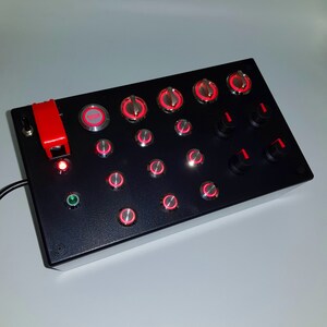 PC USB 31 Functions Button Box for Simracing All Backlit Buttons + Neon ...