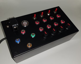 PC USB Button Box 28 Functions Back Lit Red Including Fluo | Etsy