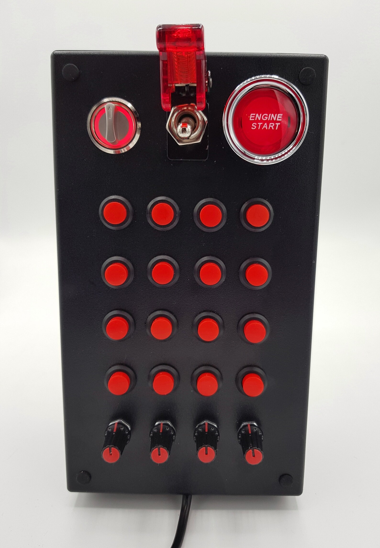 PC USB Box 32 Functions in Red With Toggles, Back Lit Rotary, Encoders ...